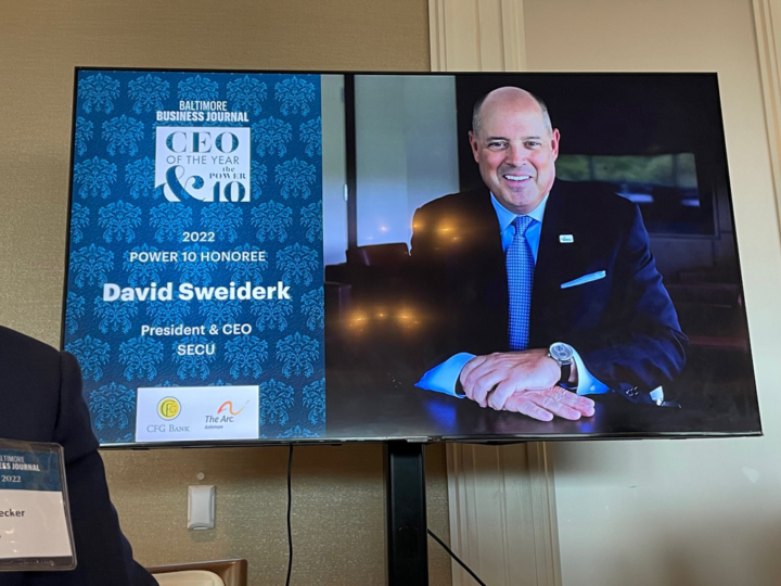 SECU CEO & President David Sweiderk Named Power 10 | SECU Credit Union