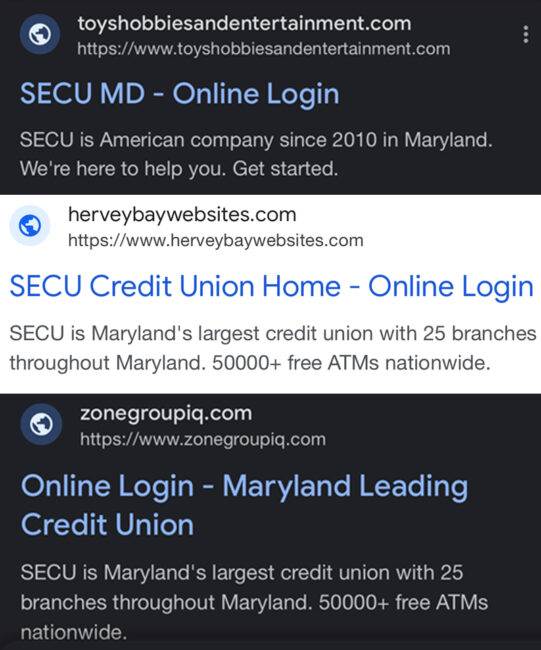 Real Phishing Examples: Be Vigilant | SECU Credit Union