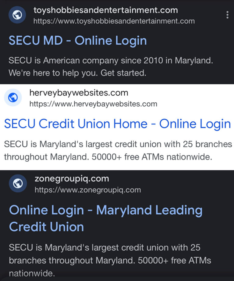Real Phishing Examples: Be Vigilant | SECU Credit Union